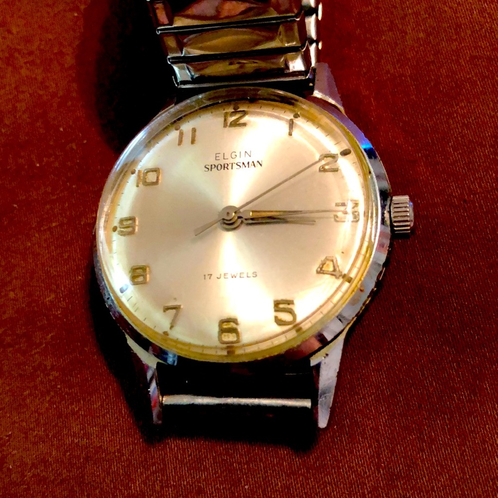Vintage Elgin Sportsman Watch 17 Jewel Runs Great! - Gem